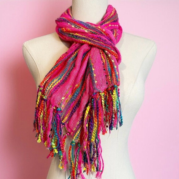 Target | Accessories | Target Neon Pink Bold Multicolored Bohemian ...